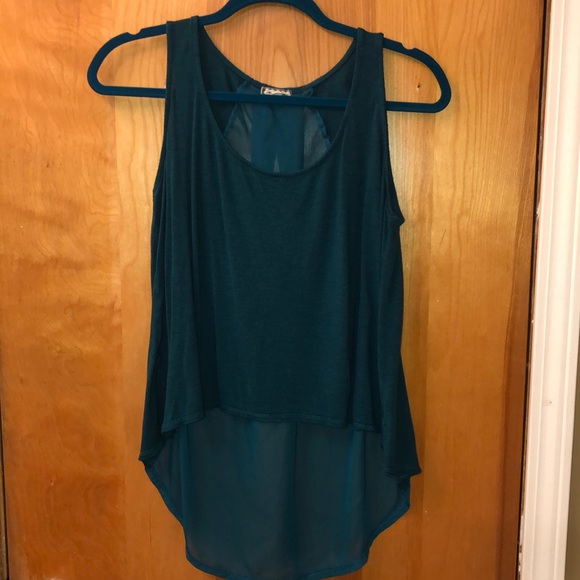 Eyeshadow | Tops | Turquoise Crop Top With Sheer Back | Poshmark